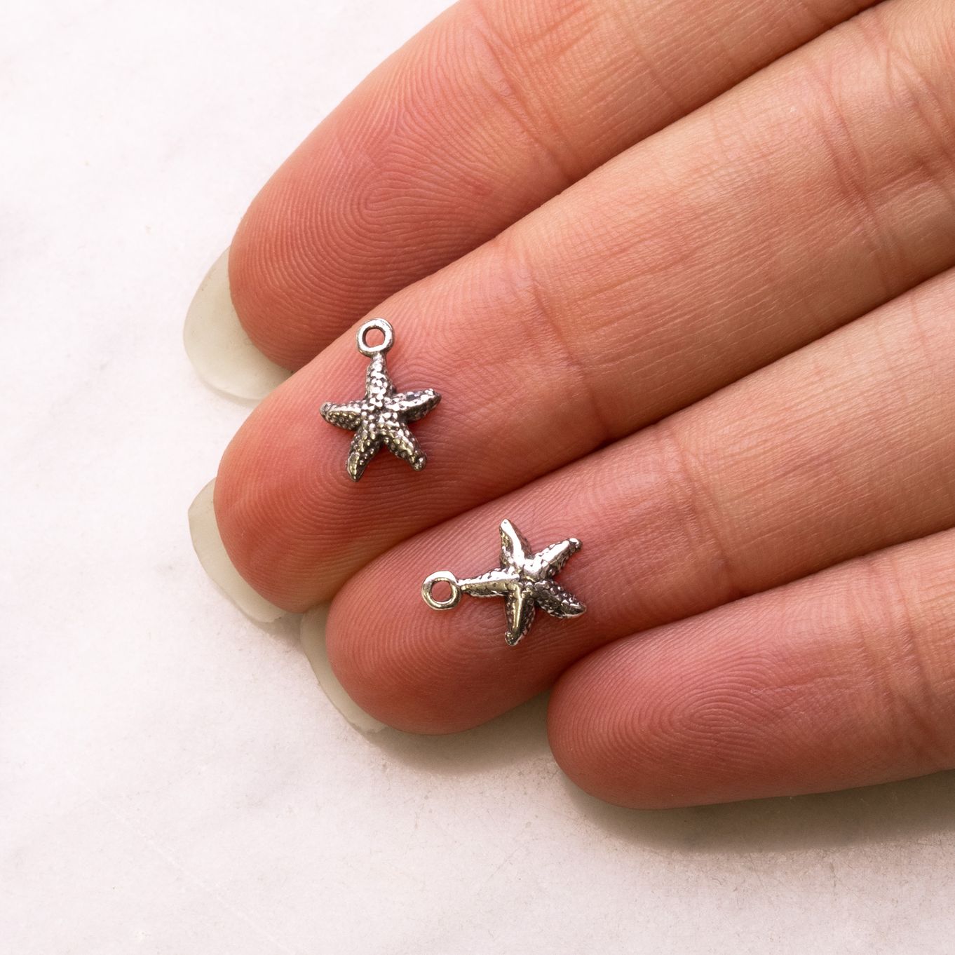 Sterling Silver Starfish Charm - Kernowcraft