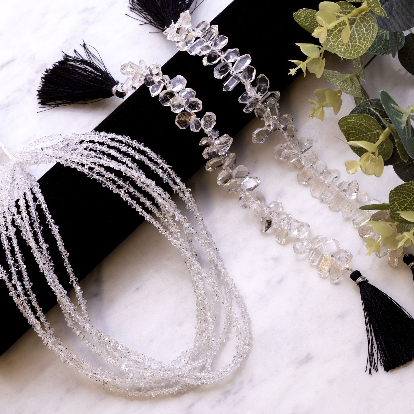 Herkimer 'Diamond' Freeform Slice Beads | Kernowcraft