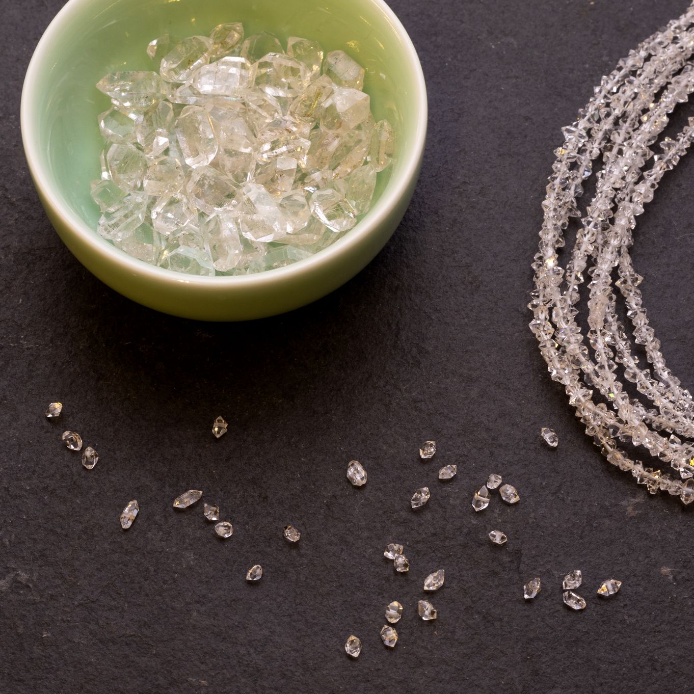 Herkimer 'Diamond' Freeform Slice Beads | Kernowcraft