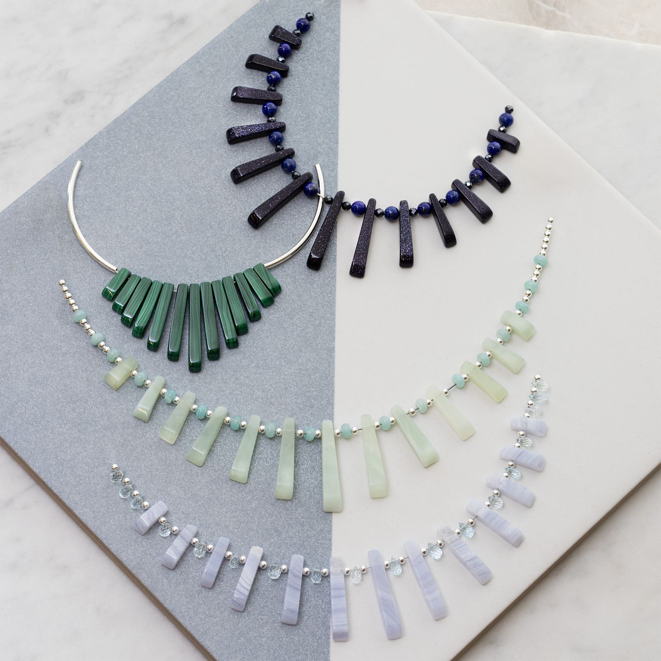 Sodalite Tapered Gemstone Bead Set | Kernowcraft