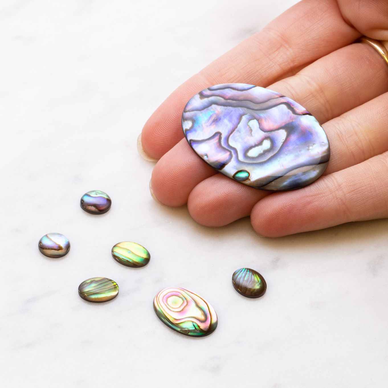 Natural Paua Shell Cabochons | Kernowcraft