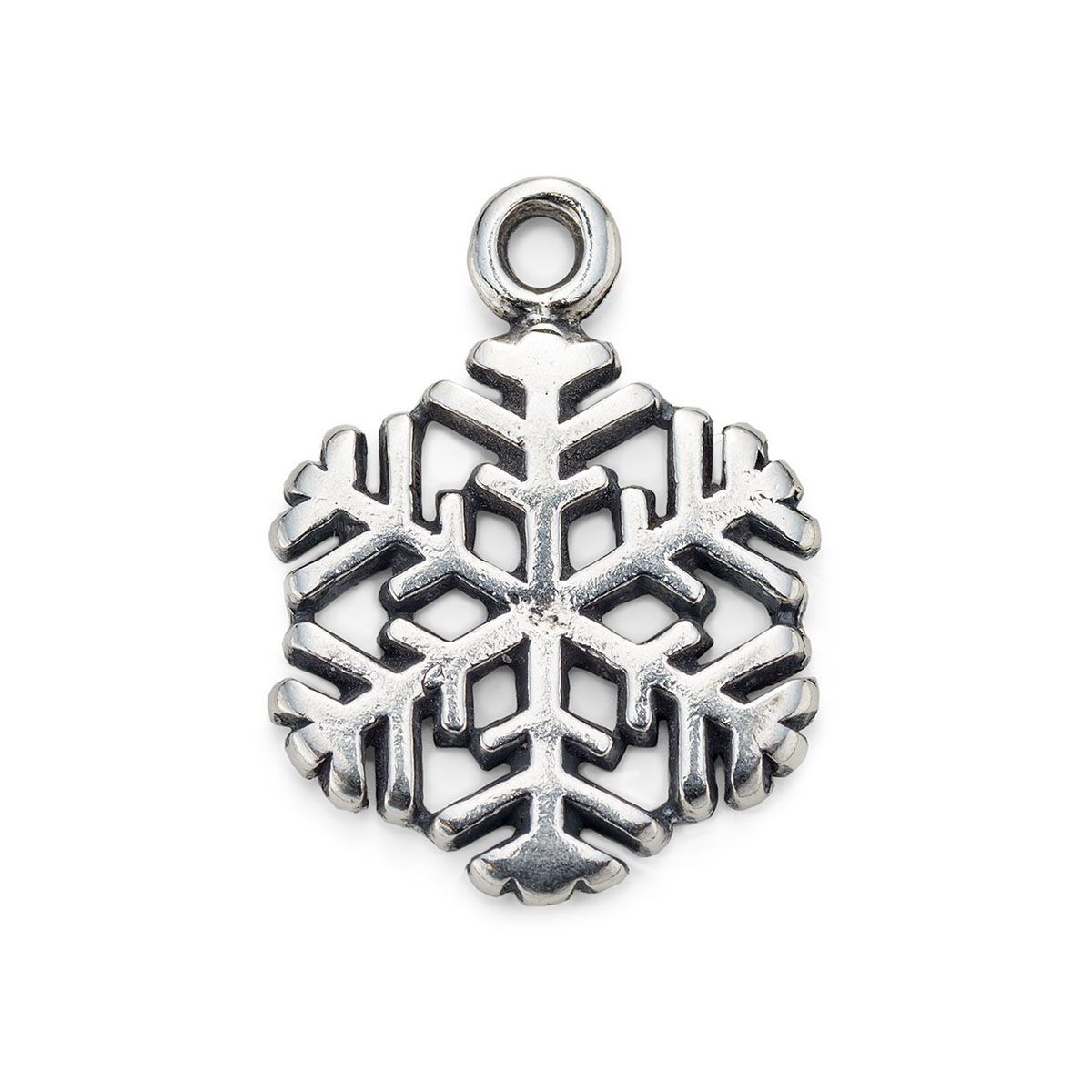 Sterling Silver Snowflake Charm | Kernowcraft