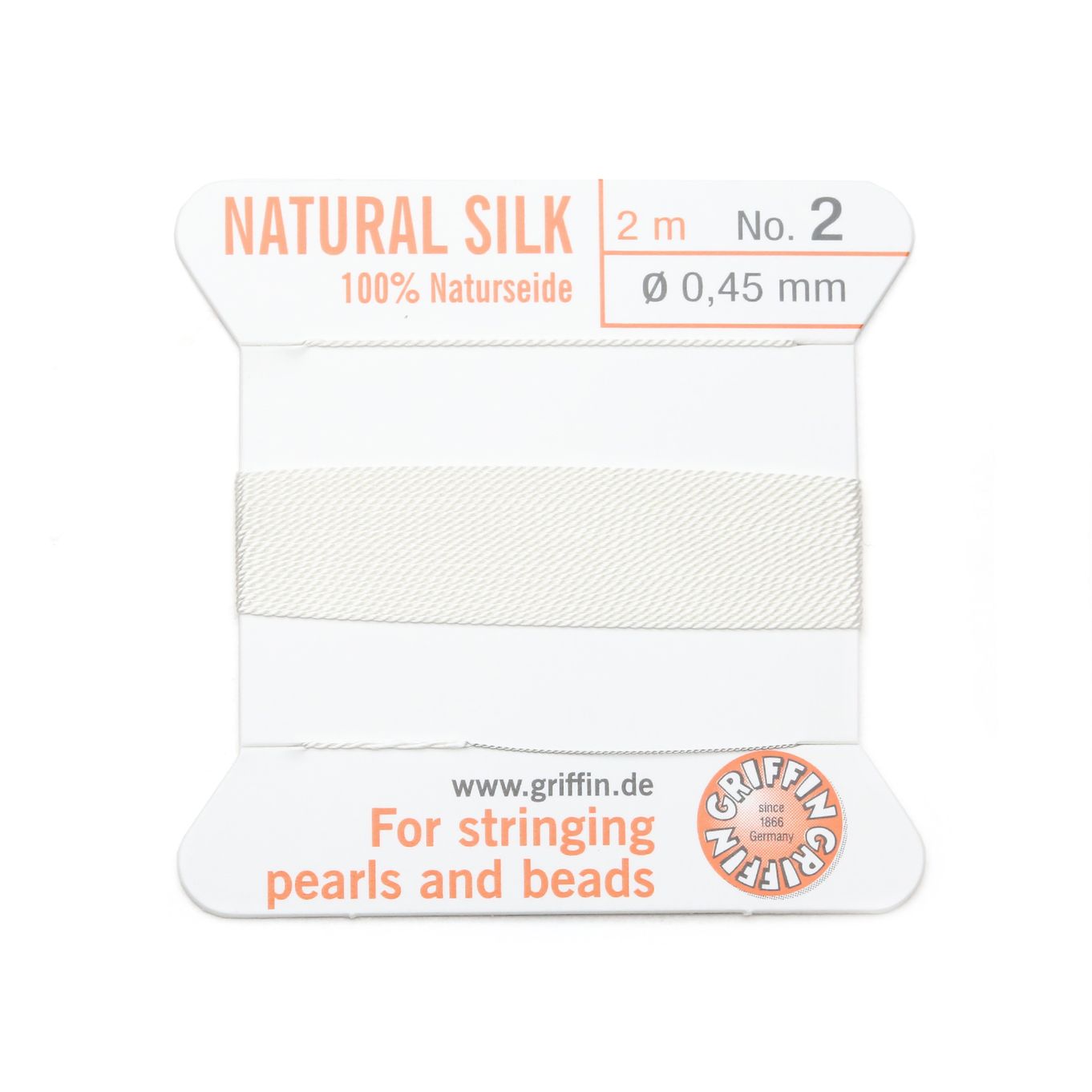 Griffin Natural Silk Bead Stringing Thread