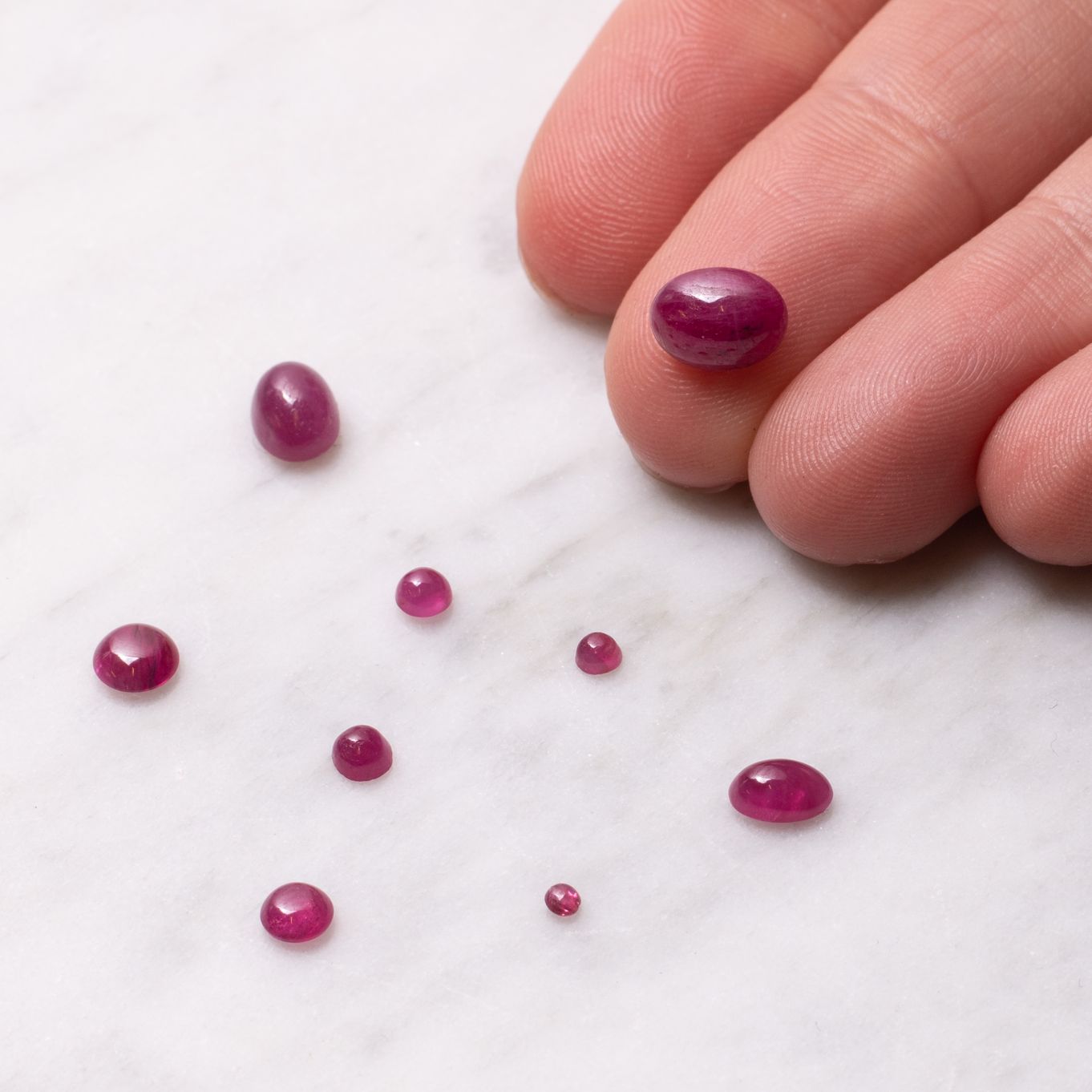 Ruby Cabochons | Kernowcraft