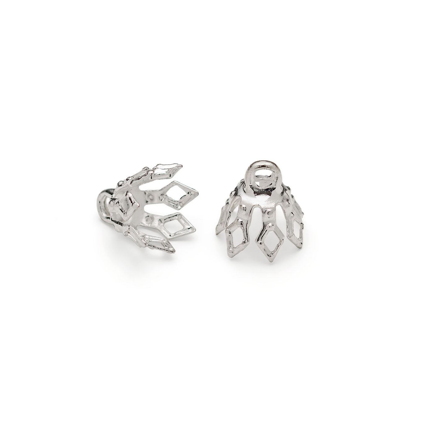 Plated Medium Filigree Bell Caps (Pack of 10)