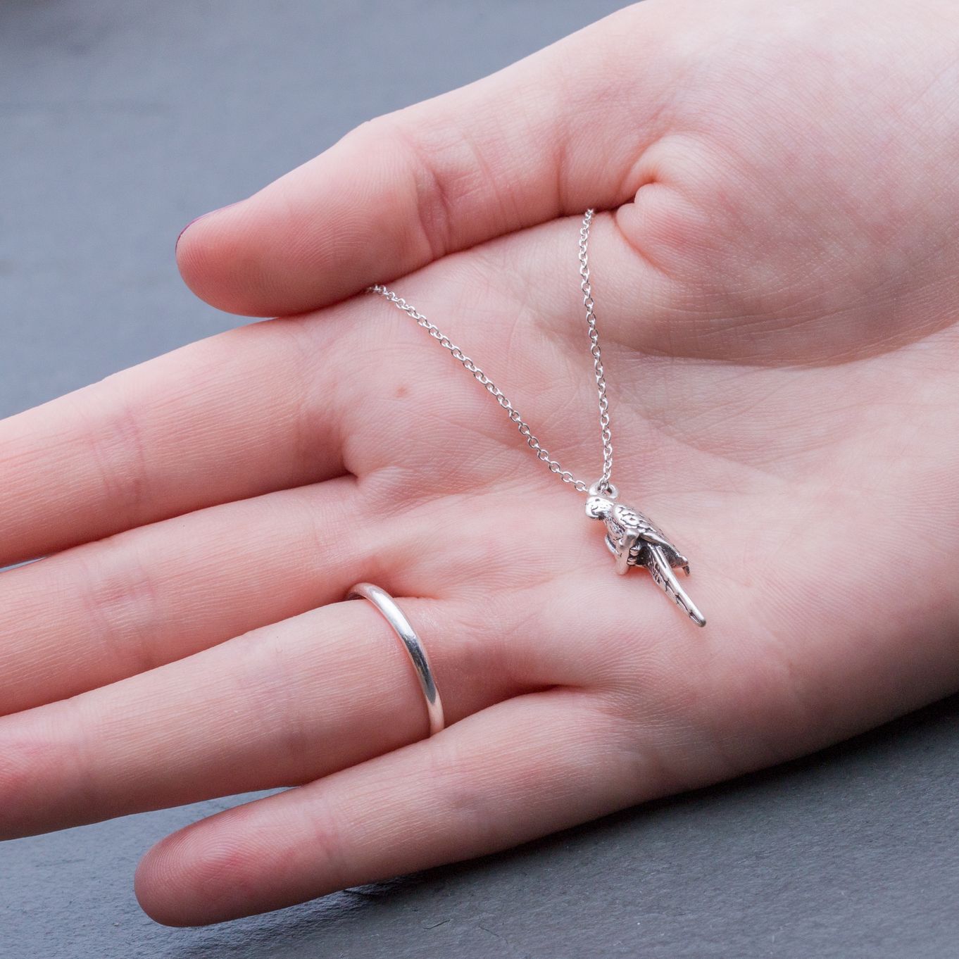 Sterling Silver Parrot Charm | Kernowcraft