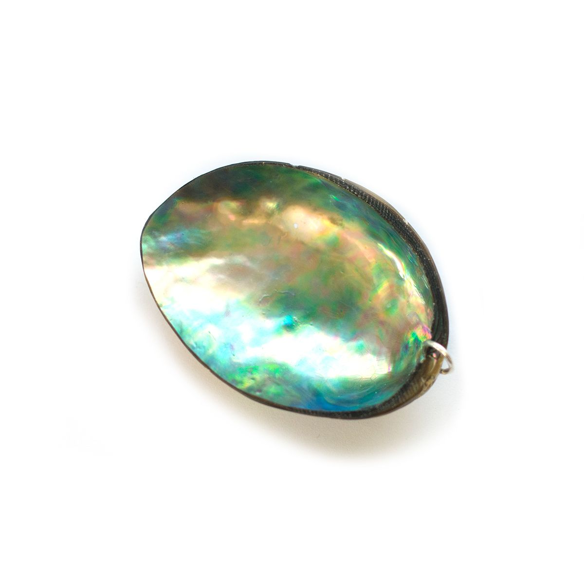 Paua Shell Oval Pendants, Approx 50x45mm