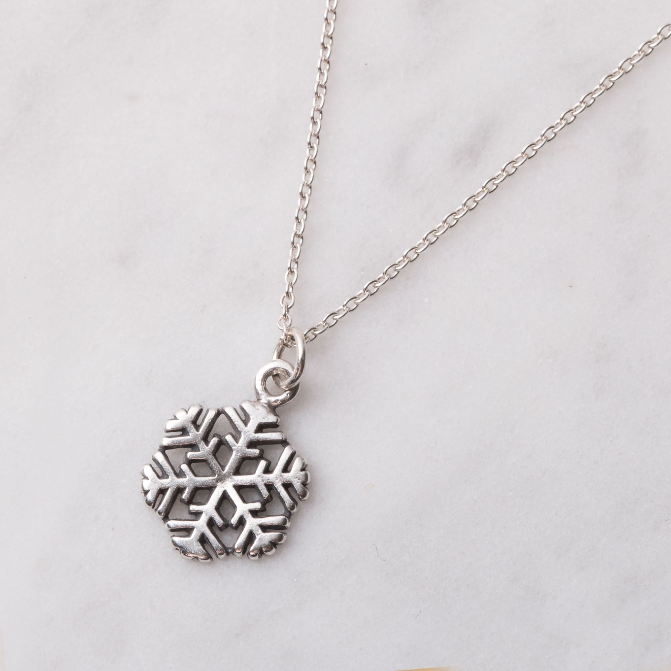 Sterling Silver Snowflake Charm | Kernowcraft