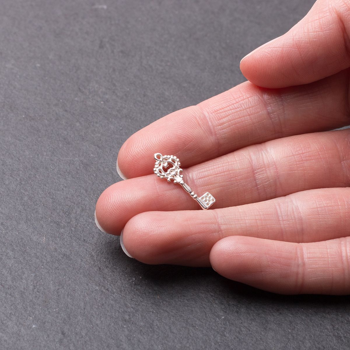 Sterling Silver Key Charm | Kernowcraft