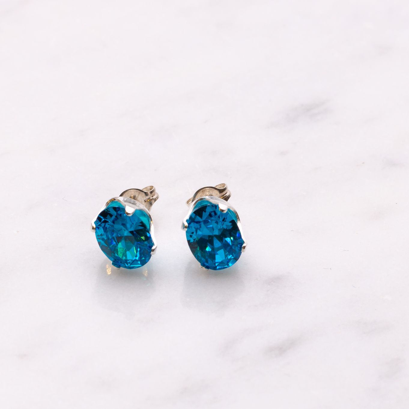 Blue Topaz Coloured Cubic Zirconia Faceted Stones