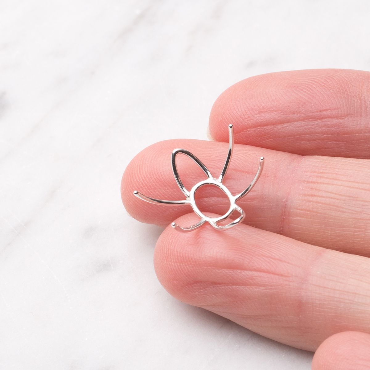 Sterling Silver Huggie Claw Connector Link | Kernowcraft