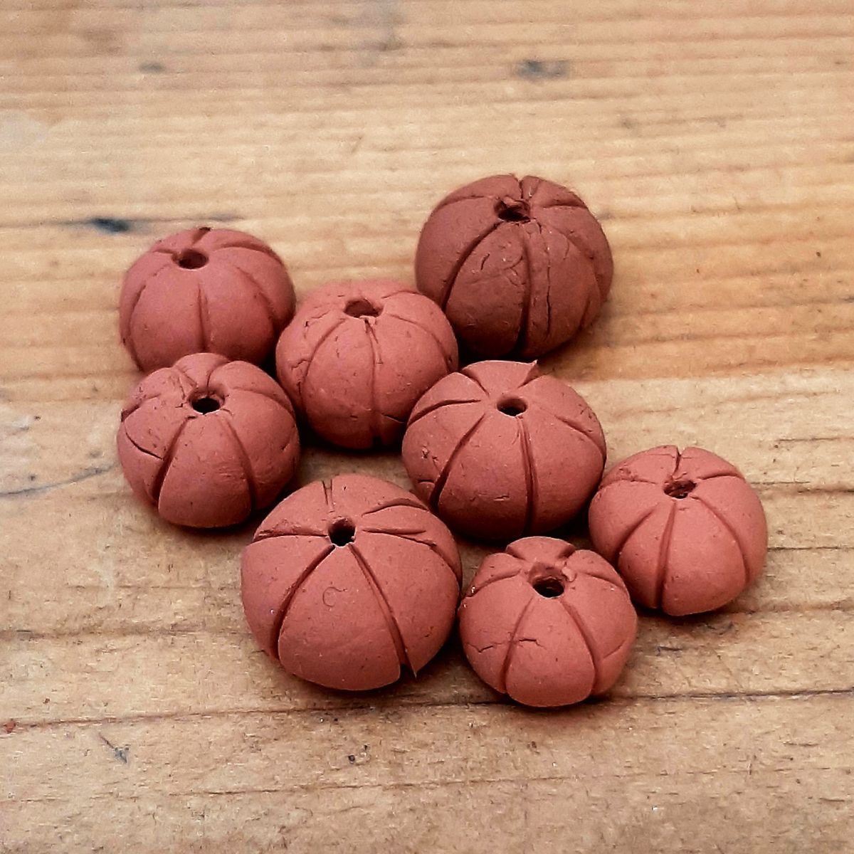 Copper Clay Pumpkin Pendant Tutorial