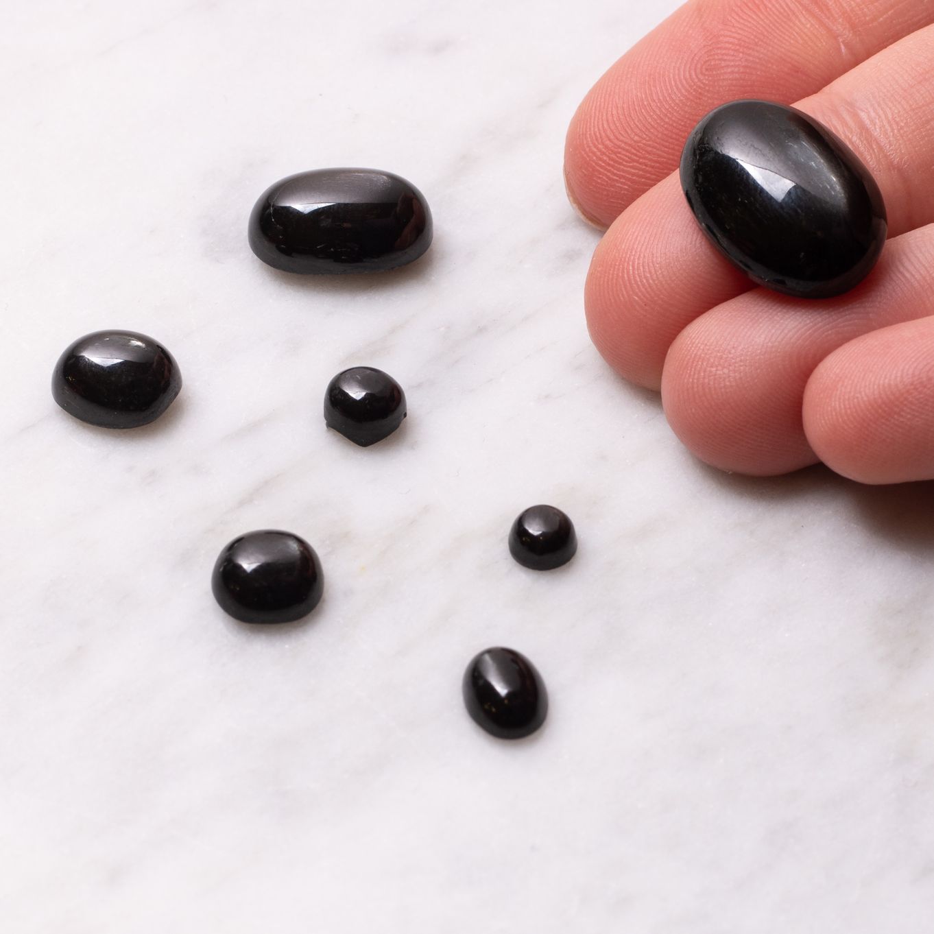 Diopside 4 Ray Star Cabochons | Kernowcraft