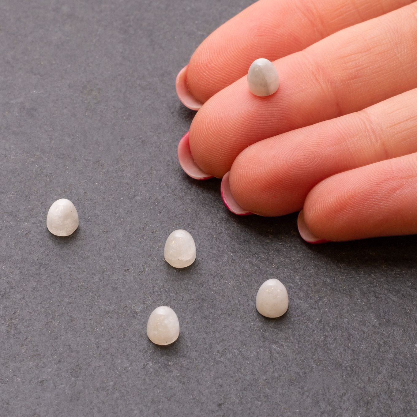 White Moonstone Bullet Shaped Cabochons | Kernowcraft White Moonstone Bullet Shaped Cabochons | Kernowcraft