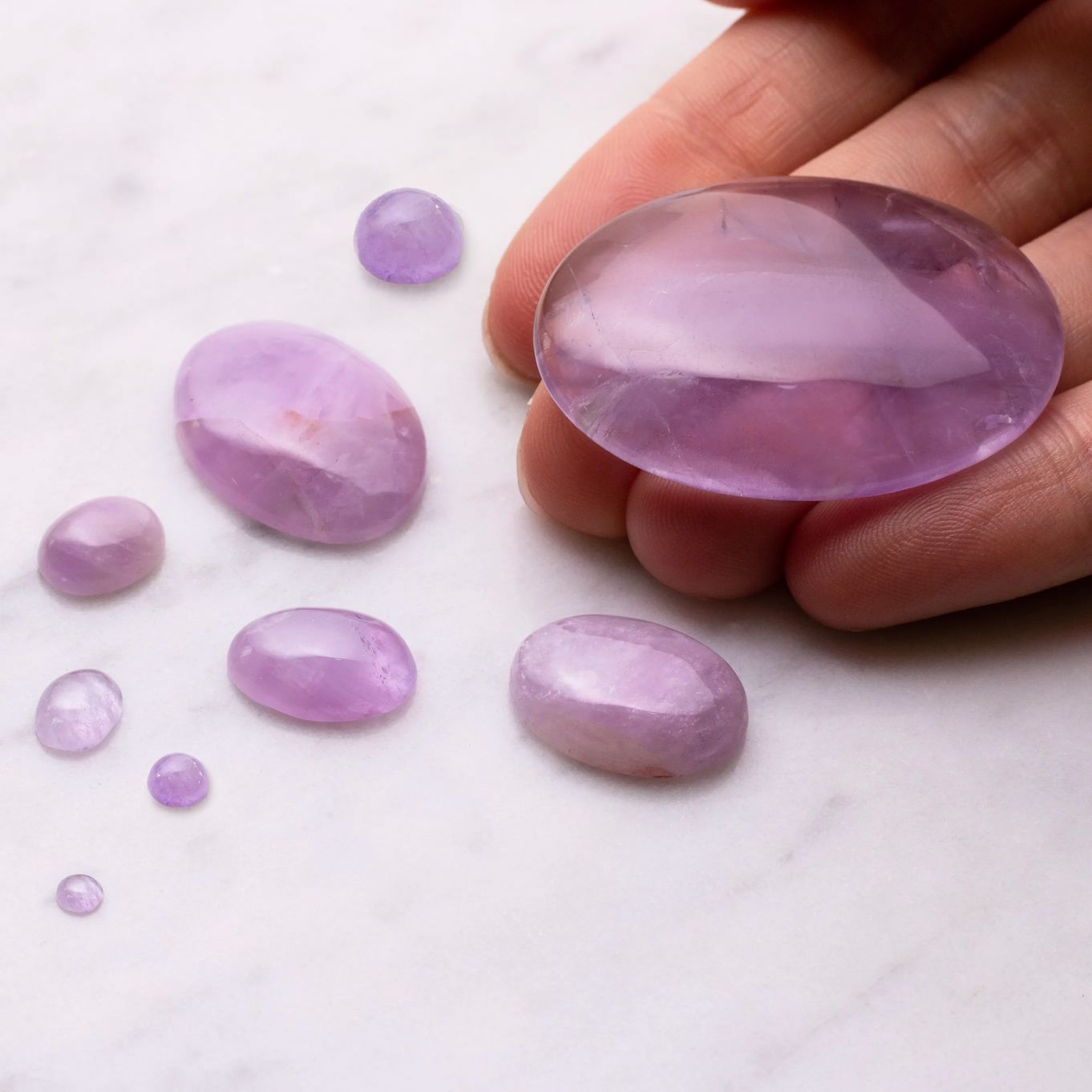 Lavender Amethyst Cabochons | Kernowcraft