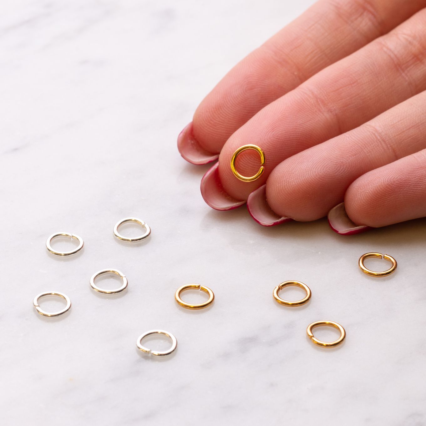 Plated 7mm Round Jump Rings (Pack of 50)