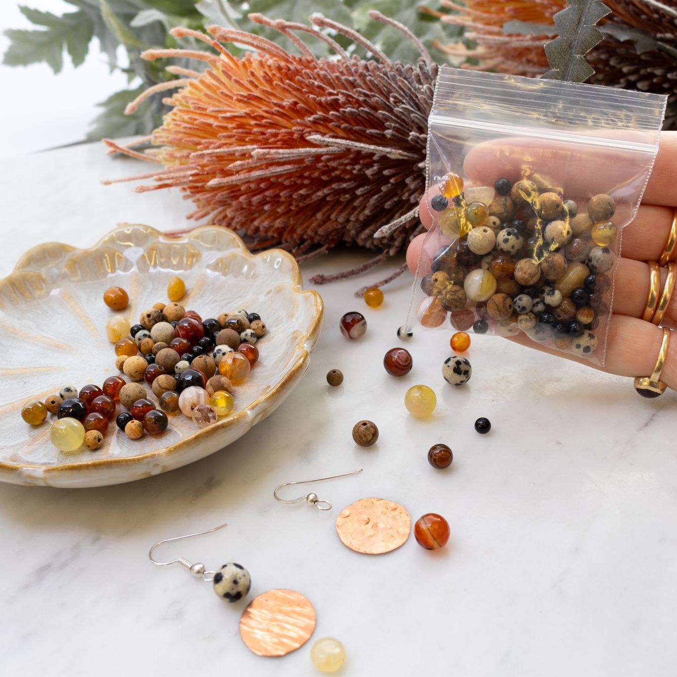 Safari Mixed Gemstone Bead Pack | Kernowcraft