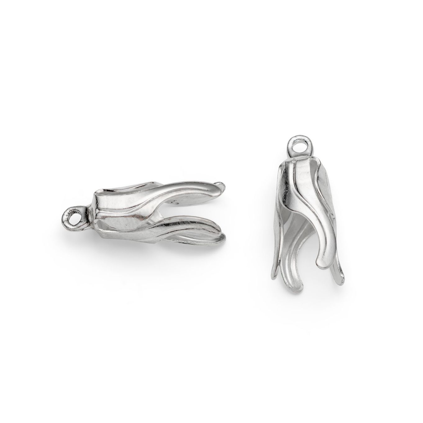 Plated Large 4 Prong Twist Bell Caps (Pack of 10)