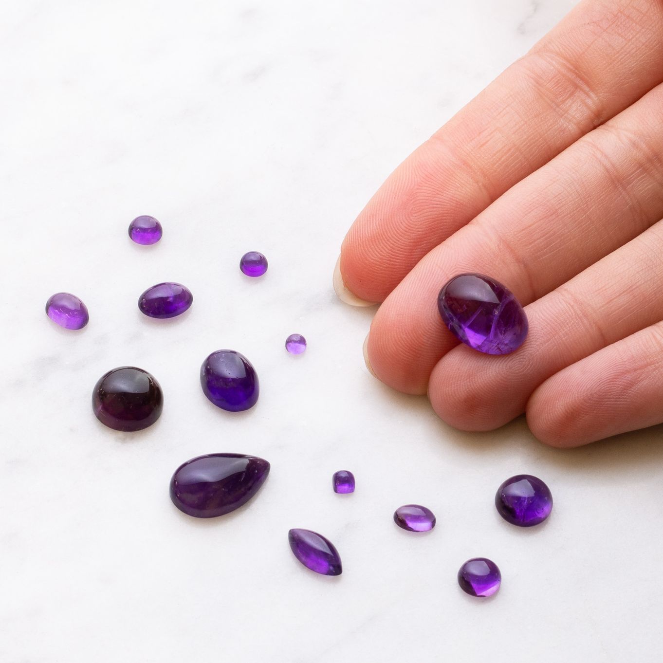 Dark Amethyst Cabochons | Kernowcraft