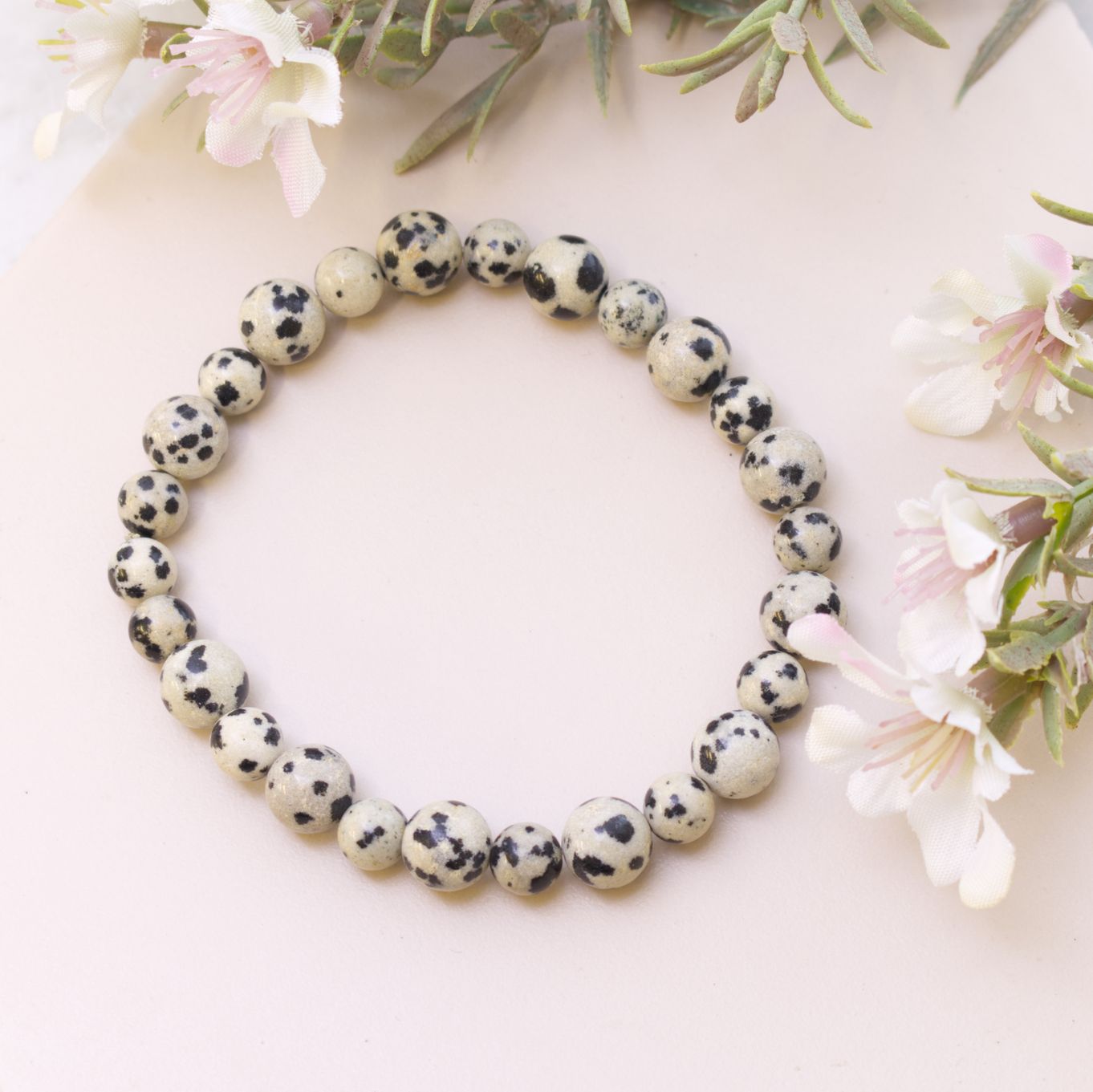 Dalmatian Jasper Round Beads | Kernowcraft