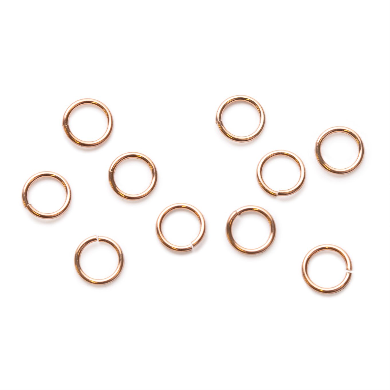 Rose Gold Filled 5mm Round Jump Rings (Pack of 10) | Kernowcraft