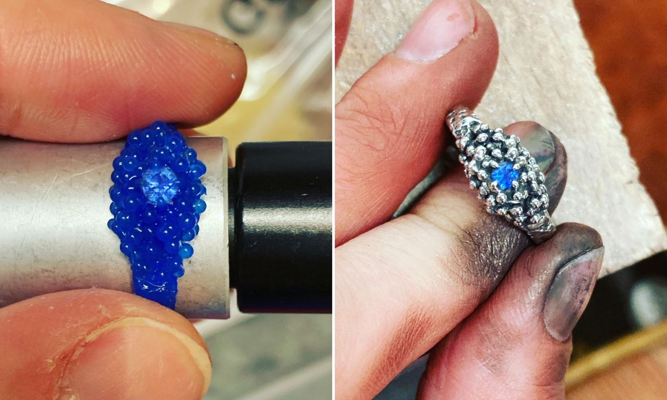 Wax Carving & Granulation Process With Rockpool Jewellery